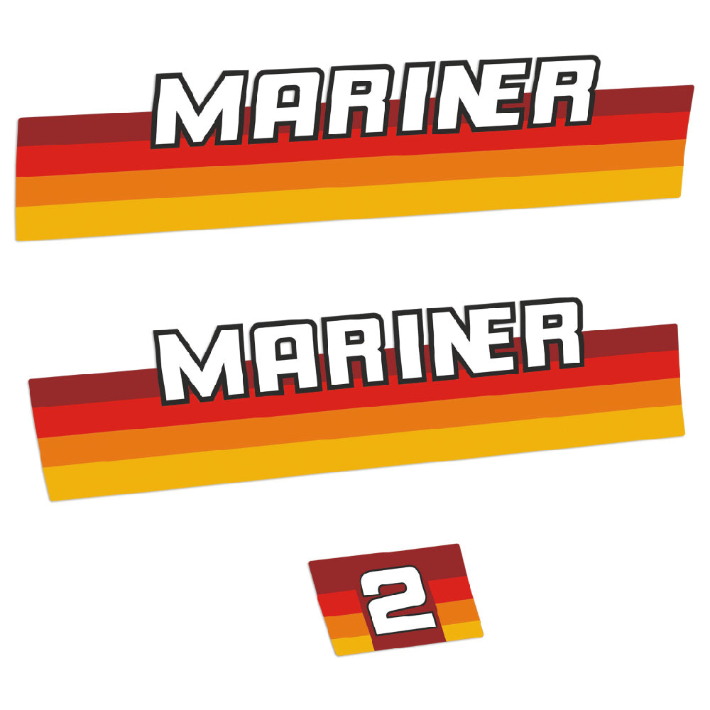 Adhesivos Mariner 2HP Dos tiempos 1984-1990 motor fueraborda pegatinas ...